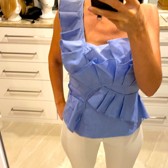 New York & Company | Tops | Asymmetrical Ruffle Top | Poshmark